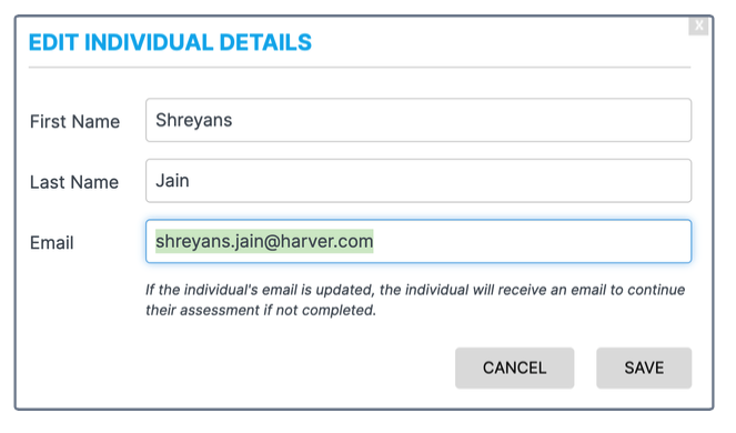 Edit Individual Details – Harver-Outmatch Help Center